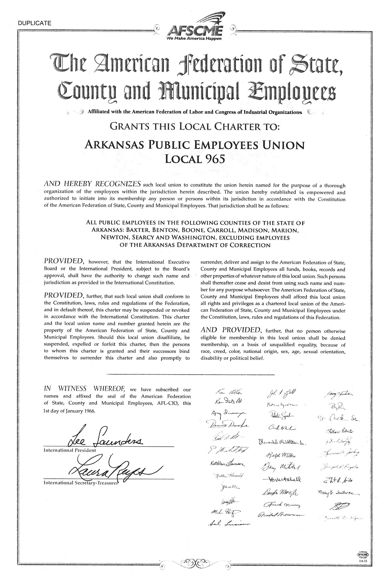 Birth of Local 965 – UA-Fayetteville Education Association